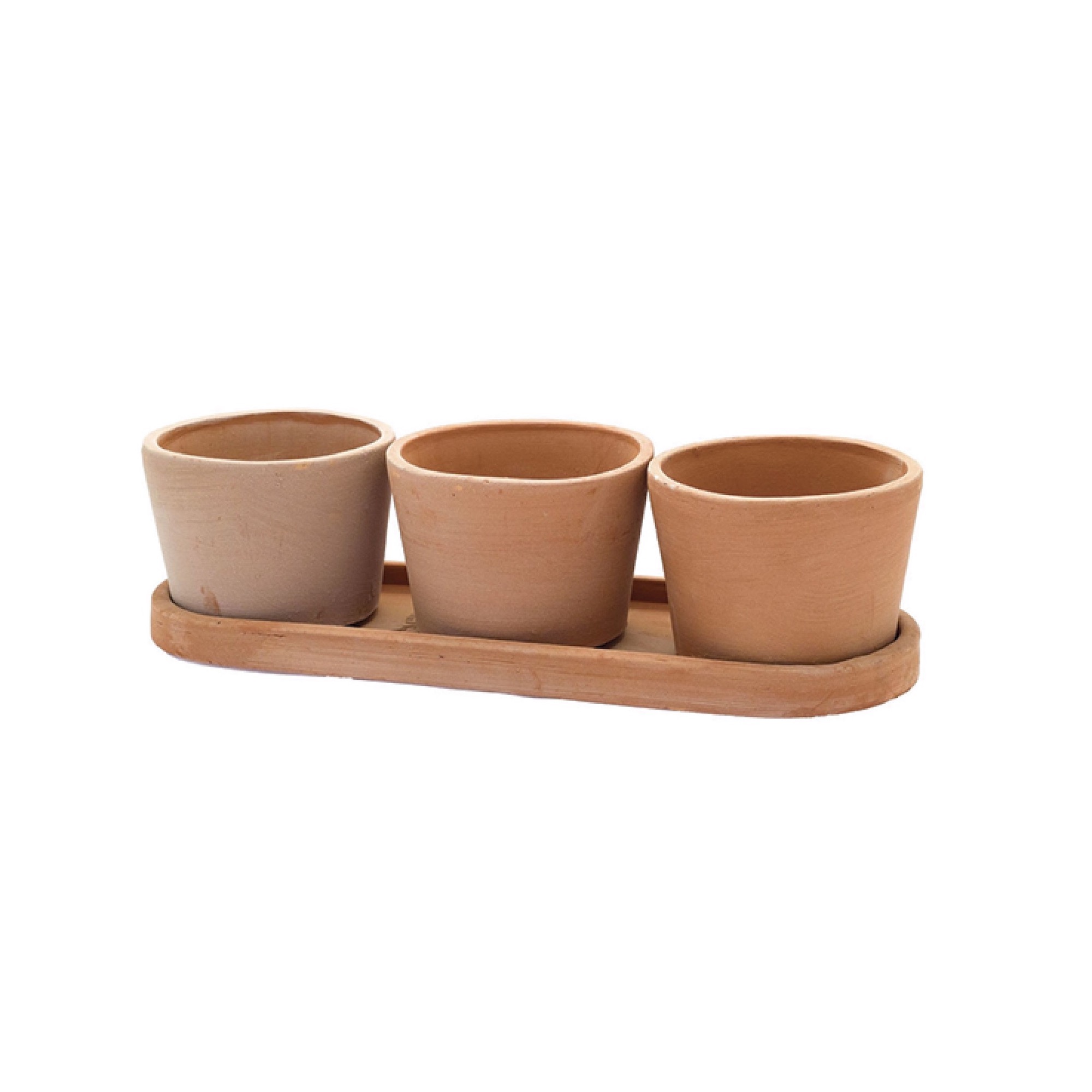 Set 3 ghivece din teracota rotunde Antico Mestiere 45cm - Gradinar.ro