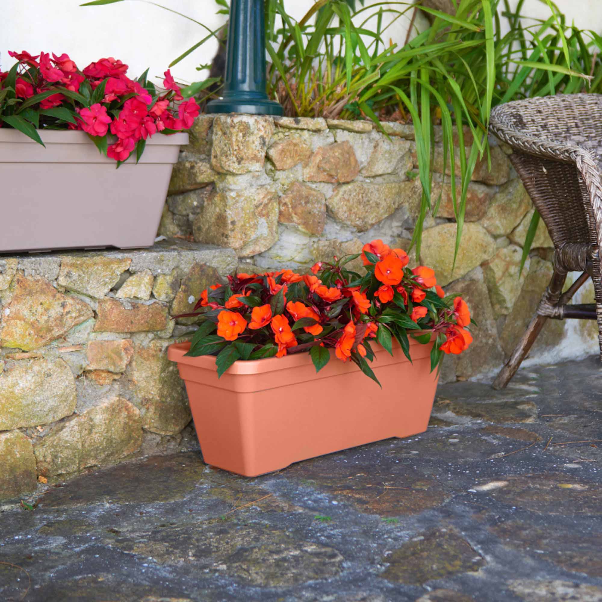 Jardiniera Venezia XL 100cm, culoarea terra - Gradinar.ro